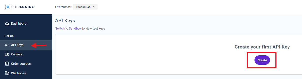 ShipEngine Configuration – Winmark
