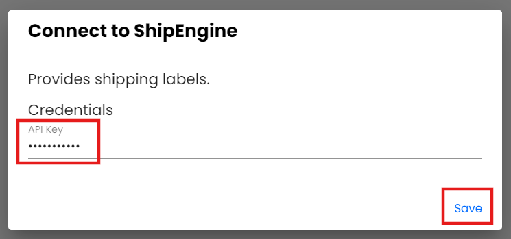 ShipEngine Configuration – Winmark